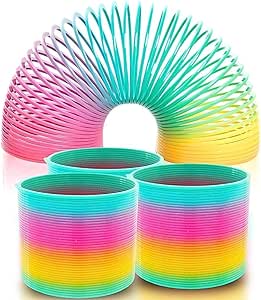 Amazon.com: Unique Rainbow Slinky Round Springs | Tiny Size | 8 Pcs ...