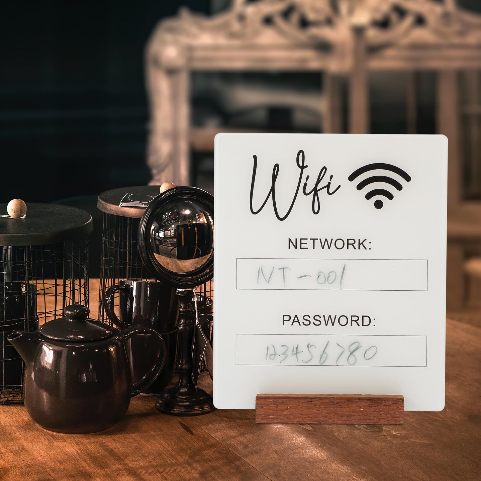 Snapklik.com : ABOOFAN WiFi Password Sign Acrylic WiFi Password Sign ...