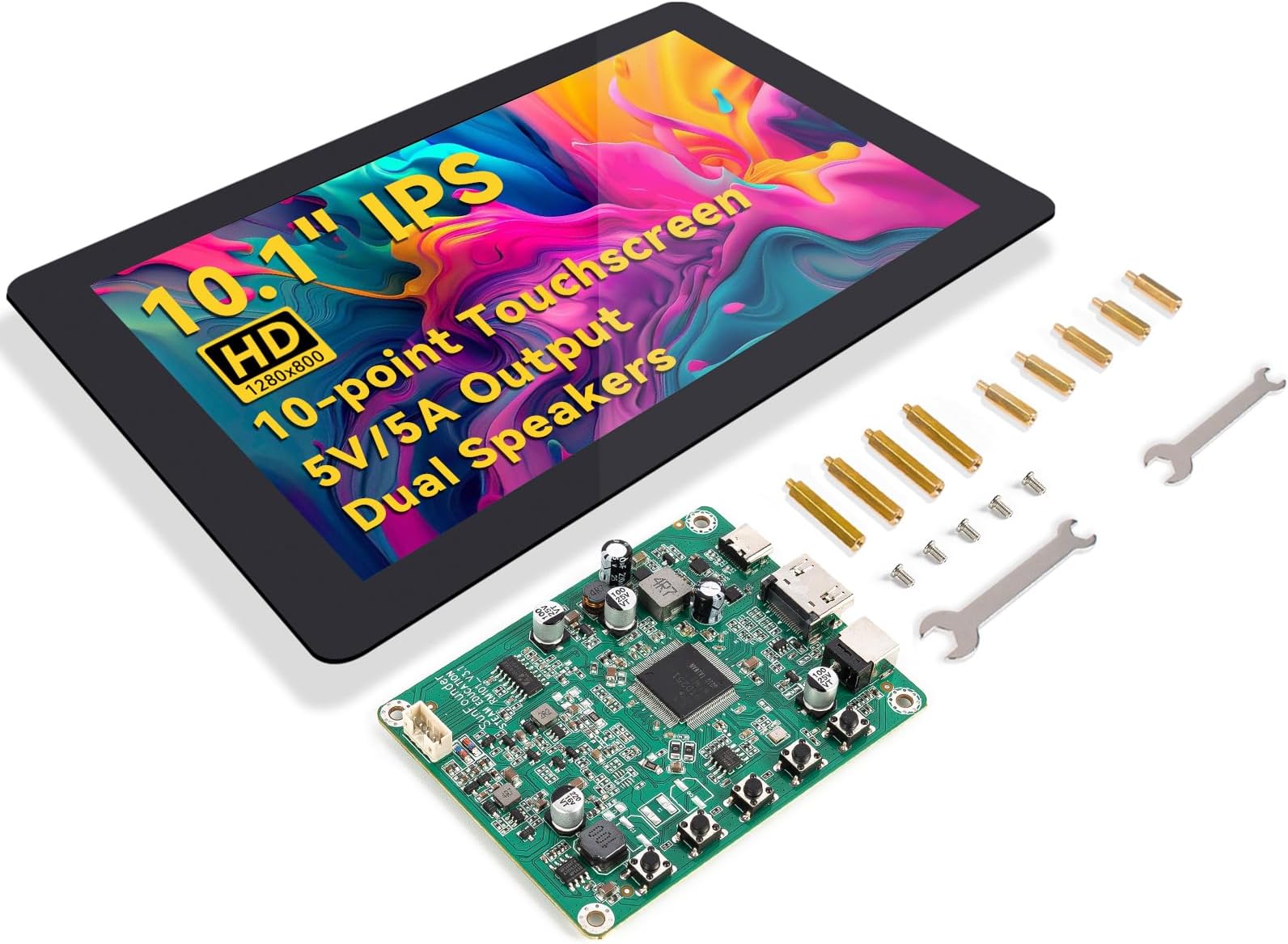 Amazon.co.jp: SunFounder 最新10インチDIYタッチスクリーン オールインワンソリューション（Raspberry Pi 5対応）IPS HD 1280×800 LCD ...