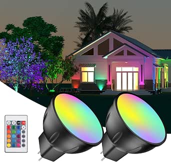 Cheopha RGB MR11 Color Changing LED Bulbs with Remote Control, Warm ...