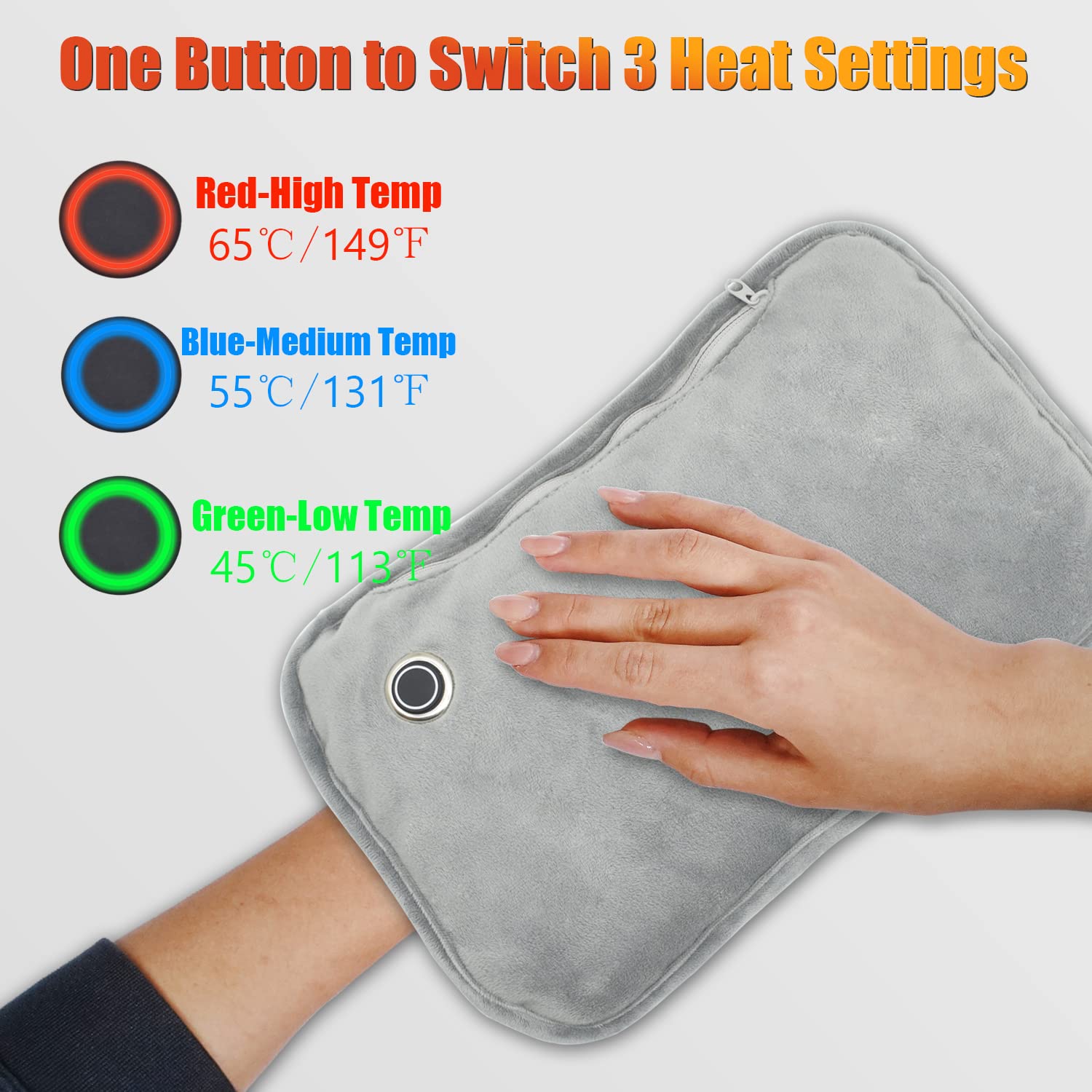 Hand Warmers Rechargeable, 10000mAh Electric Heated Gloves Power Bank ...
