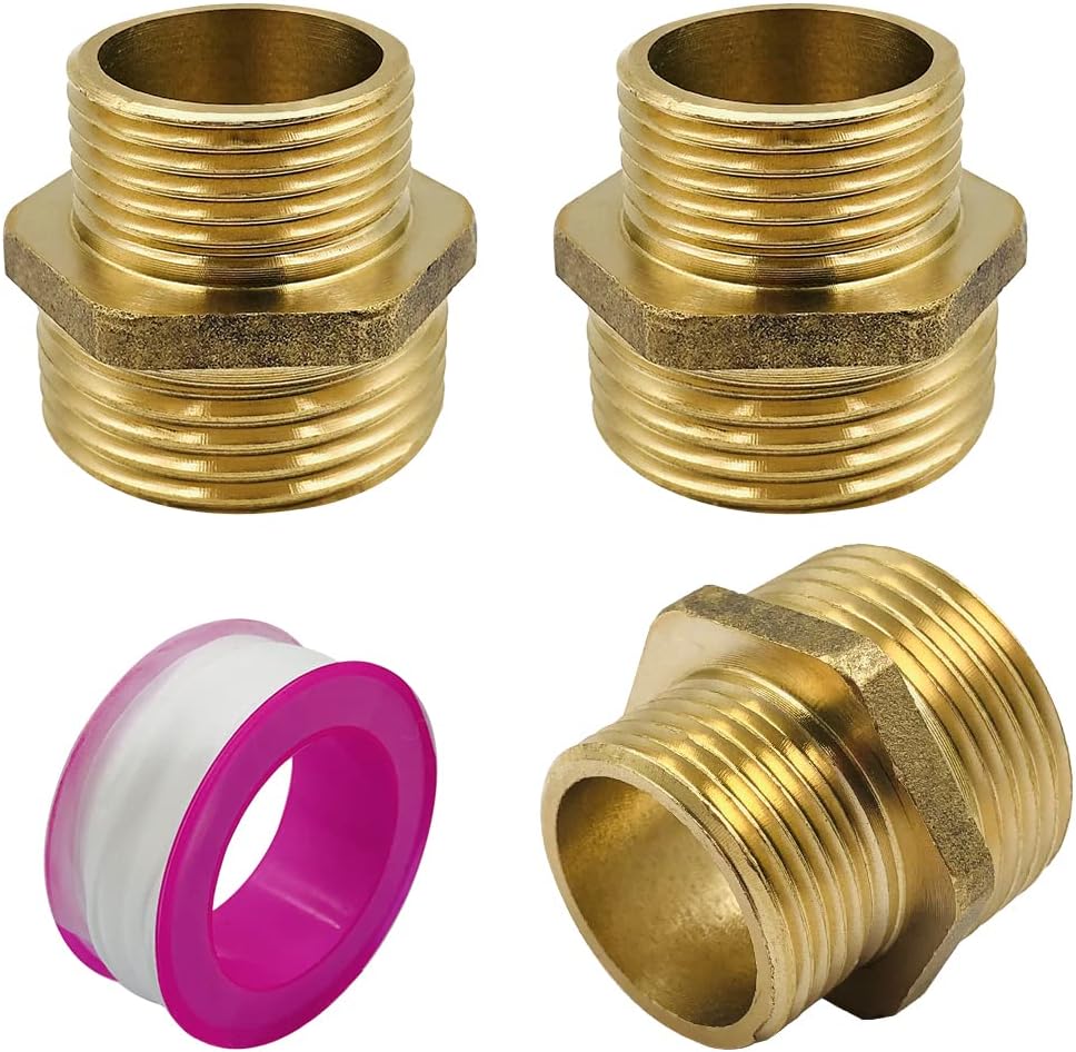 Amazon.com : DanziX 3 Pack 3/4" GHT Male*1" NPT Male Connector, Brass ...