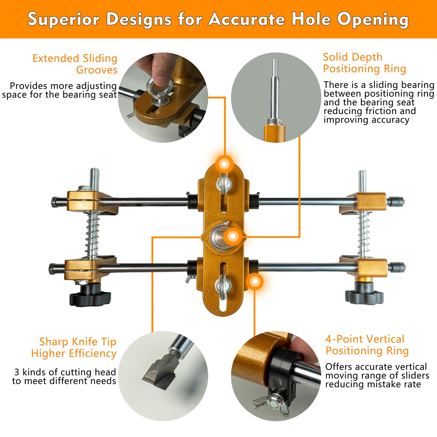 Snapklik.com : Mortise Lock Jig,Door Lock Hole Opener Kit For Wooden ...