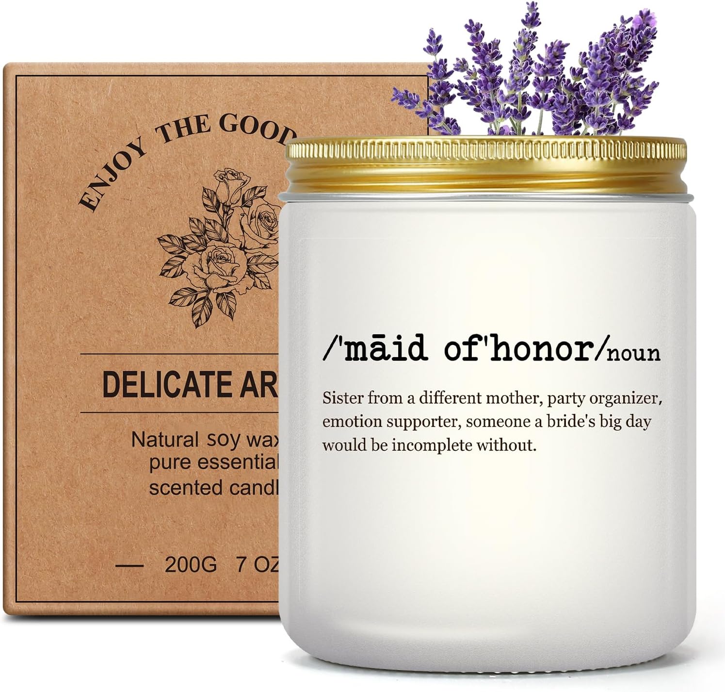 Amazon.com: Maid of Honor Candle, Bridesmaid Candle Gifts, Maid of ...