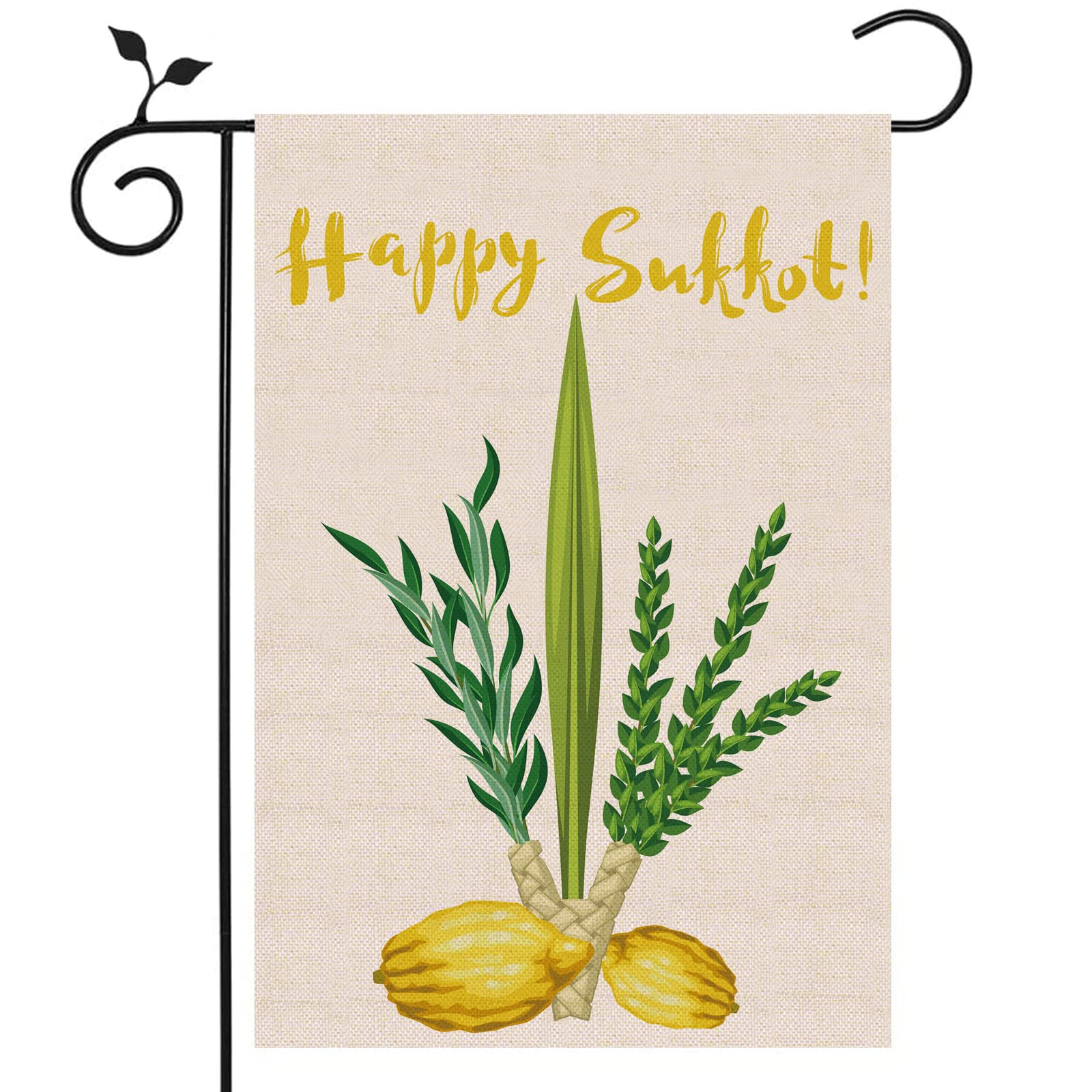 Amazon.com : Nepnuser Sukkot Decorations Sukkah Garden Flag Jewish ...
