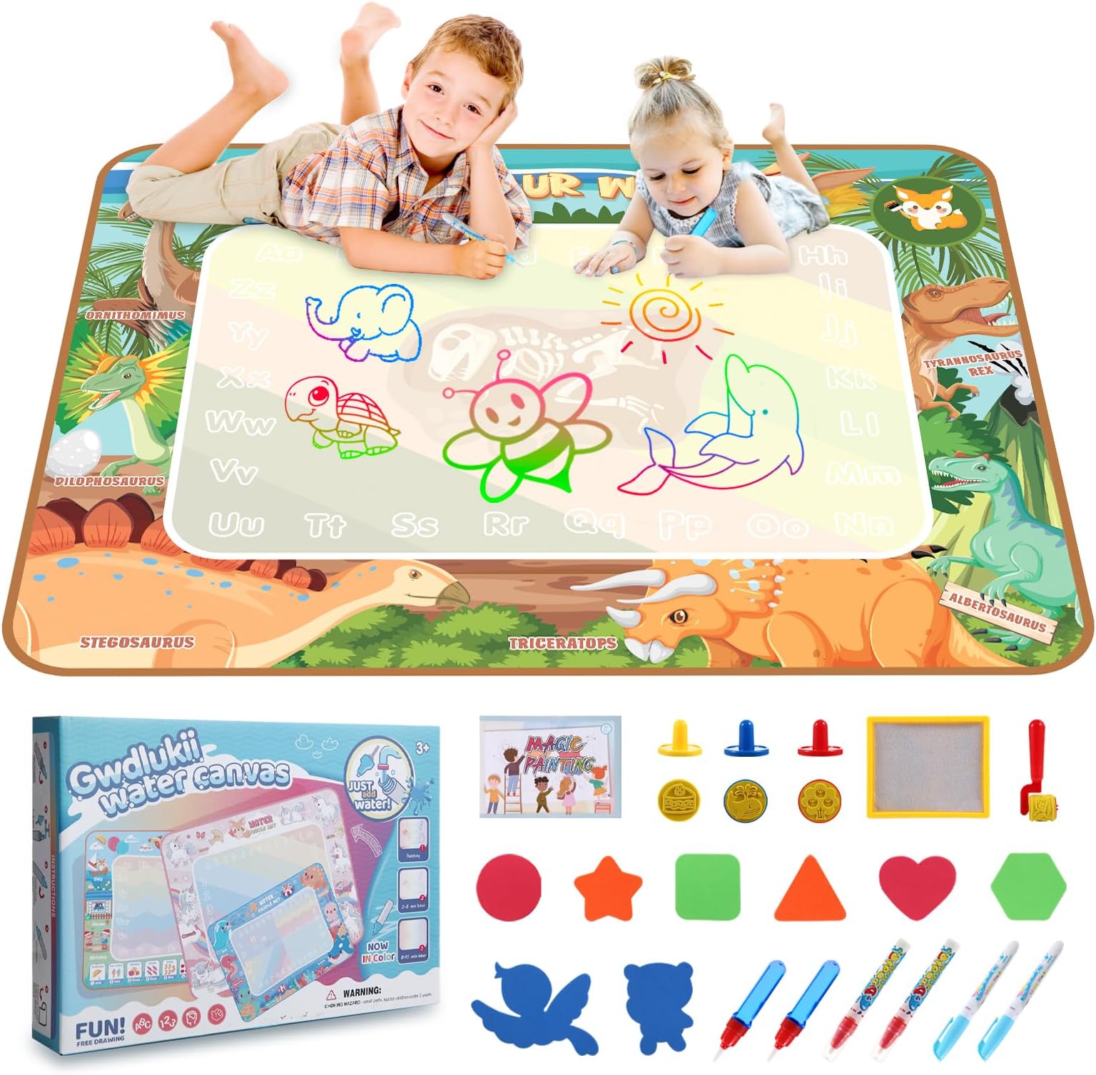 Amazon.com: Water Doodle Mat- Kids Painting Writing Doodle Board Toy ...