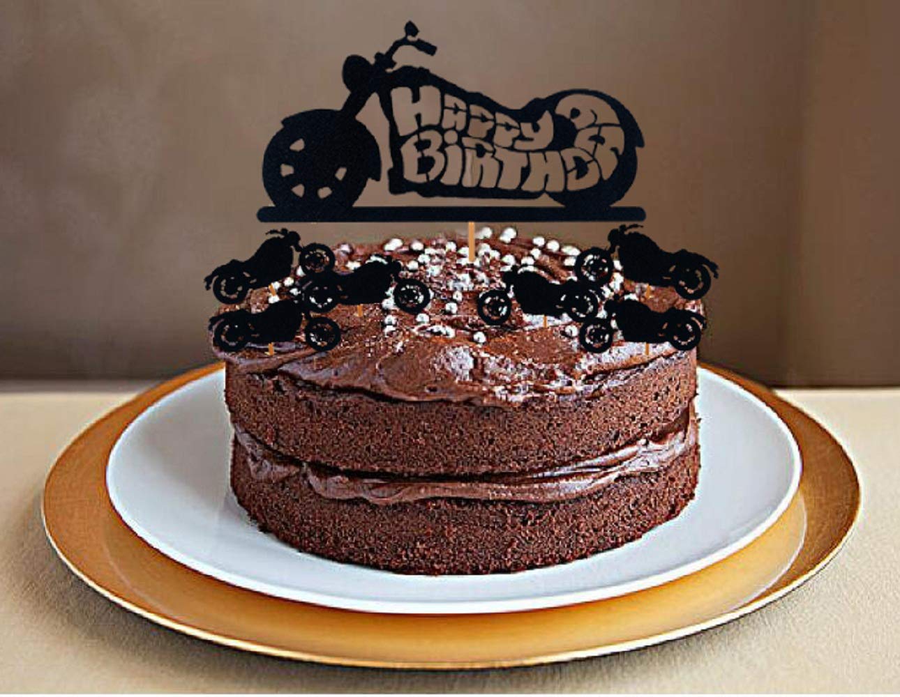 Snapklik.com : 25 PCS Motorcycle Cake Topper Scooter Cupcake Toppers ...