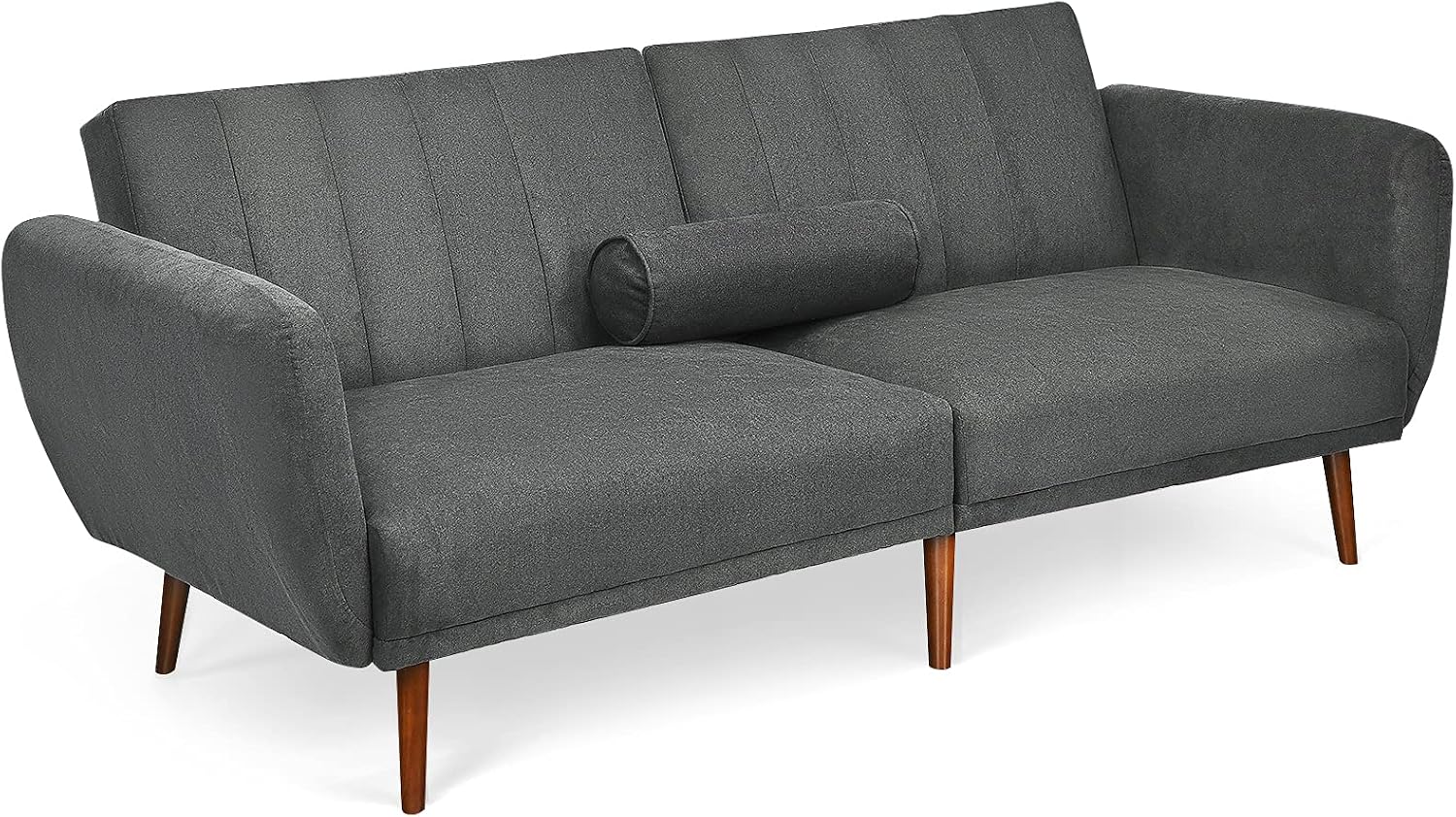 Amazon.com: KOMFOTT Convertible Futon Sofa Bed, Modern Linen Fabric ...