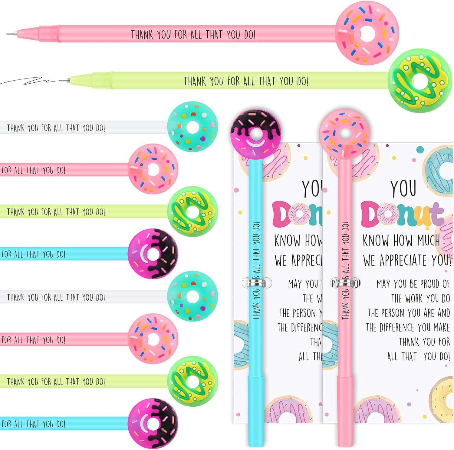 Amazon.com : MotiMind 20 Sets Donut Pens Teacher Appreciation Gifts for ...