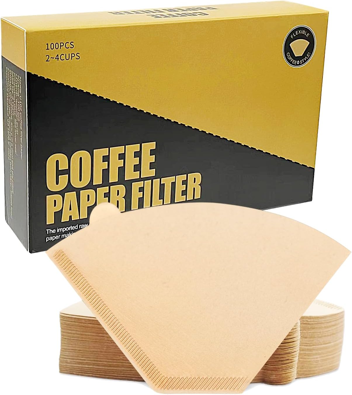 Amazon.com: HWSTON #2 Cone Coffee Filters,100 Count Paper Disposable ...
