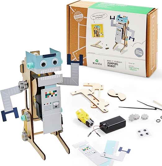Amazon.com: KiwiCo Jumping Robot STEM Kit – Robotics Building Set ...