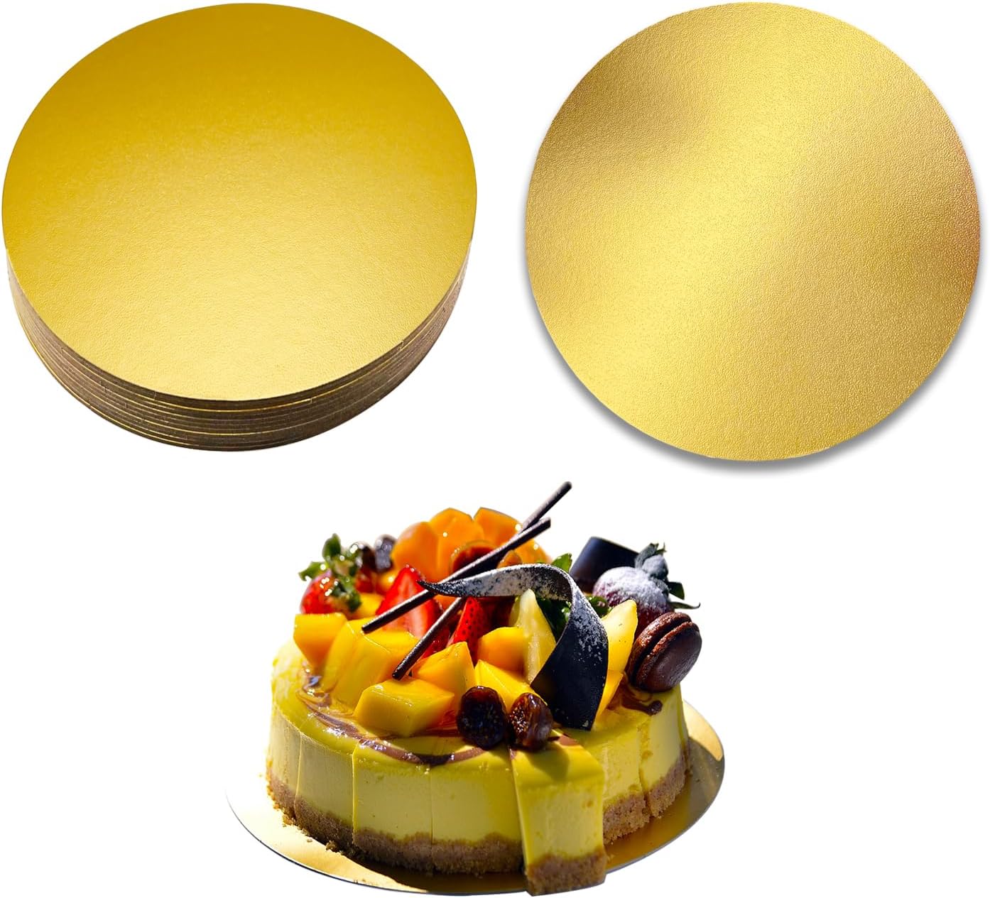 Amazon.com: [25pcs] 10" Gold Cakeboard Round,Disposable Cake Circle ...