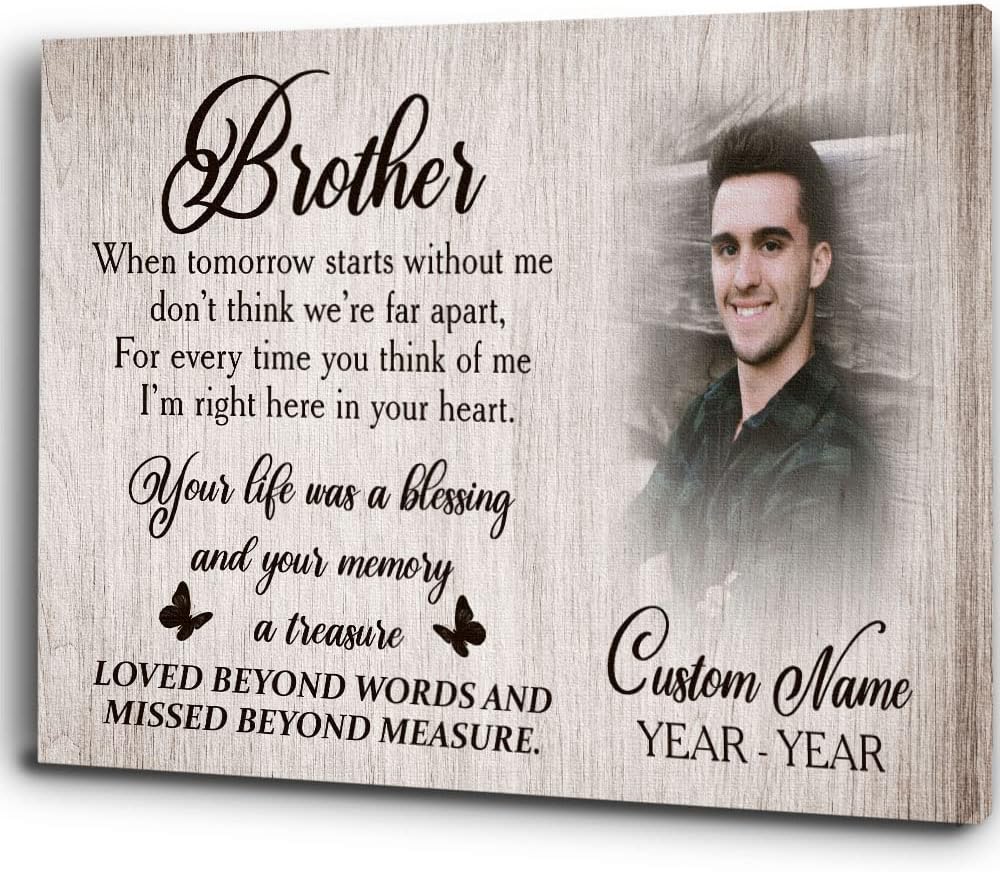 Amazon.com: Brother Memorial Remembrance Canvas - Brother in Heaven ...