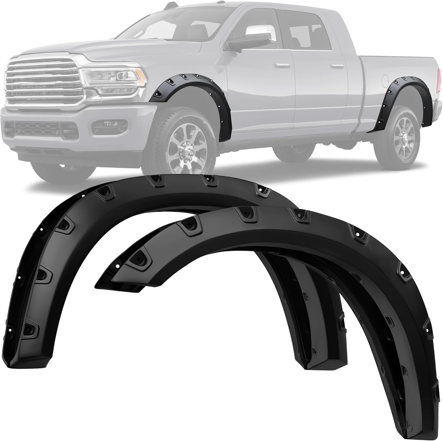 Amazon.com: YITAMOTOR Smooth Fender Flares Compatible with 2019-2023 ...