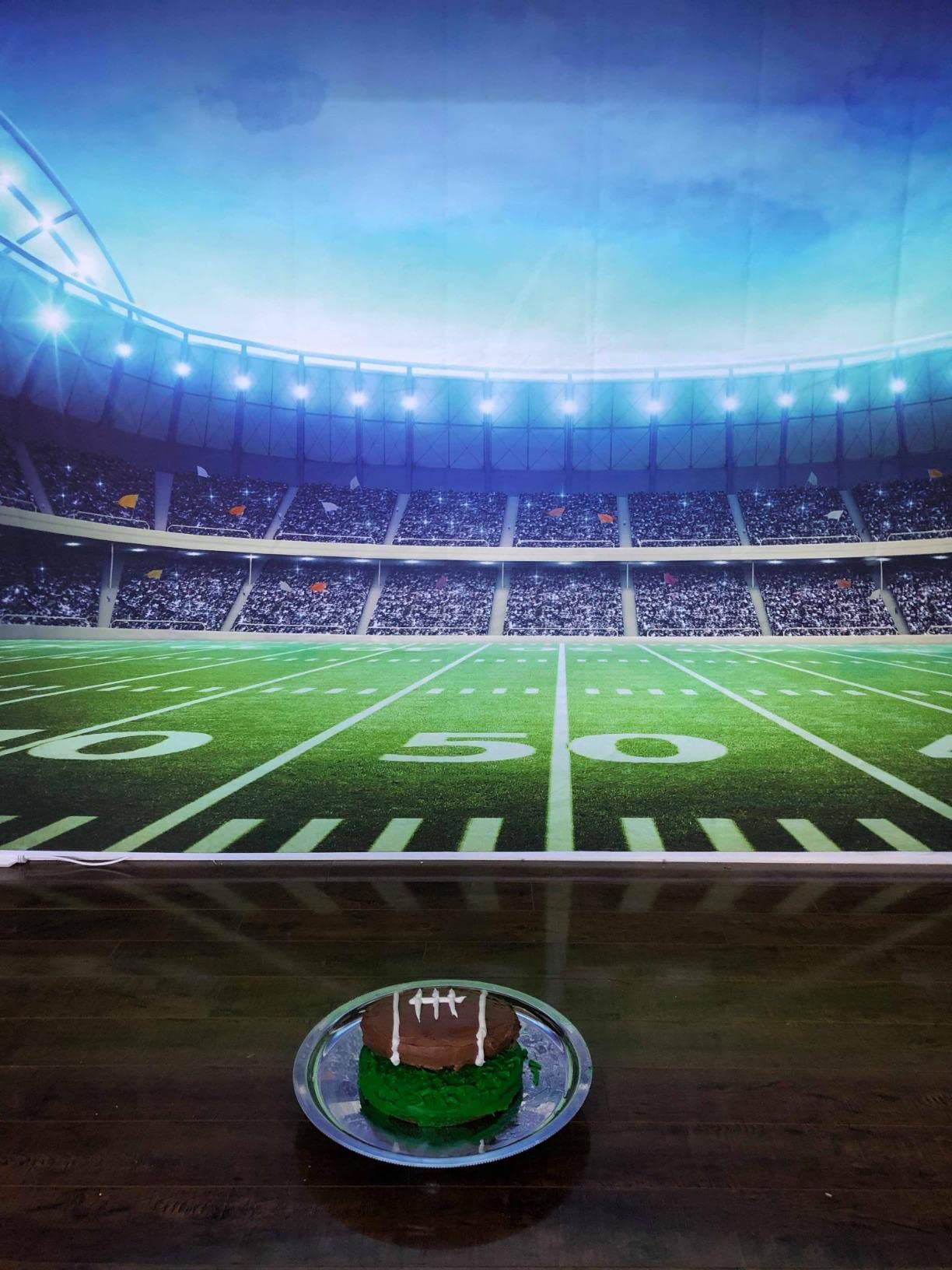 Football Field At Night Vertical