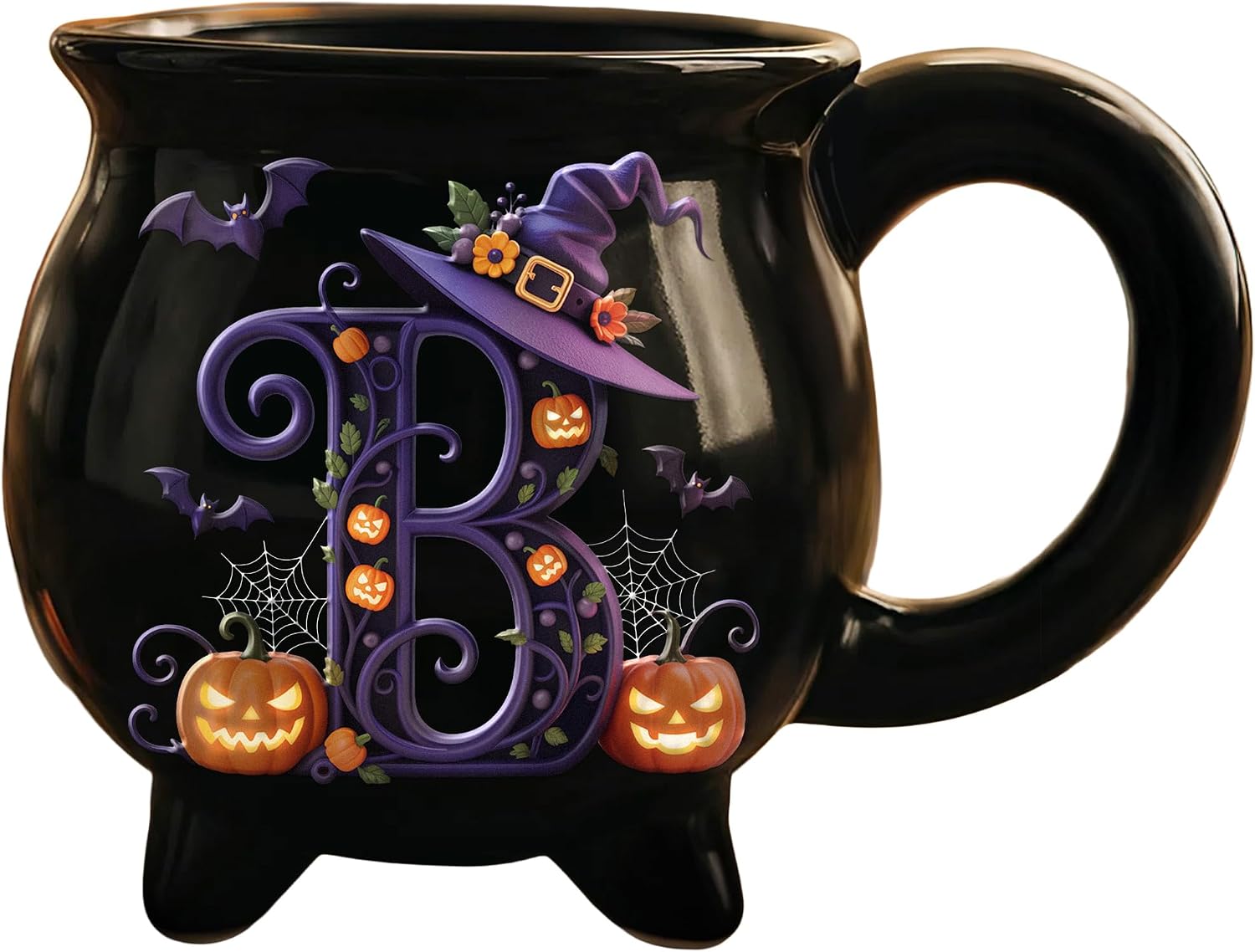 Amazon.com: DOPTIKA Personalized Halloween Mugs, 2D Ceramic Cauldron ...