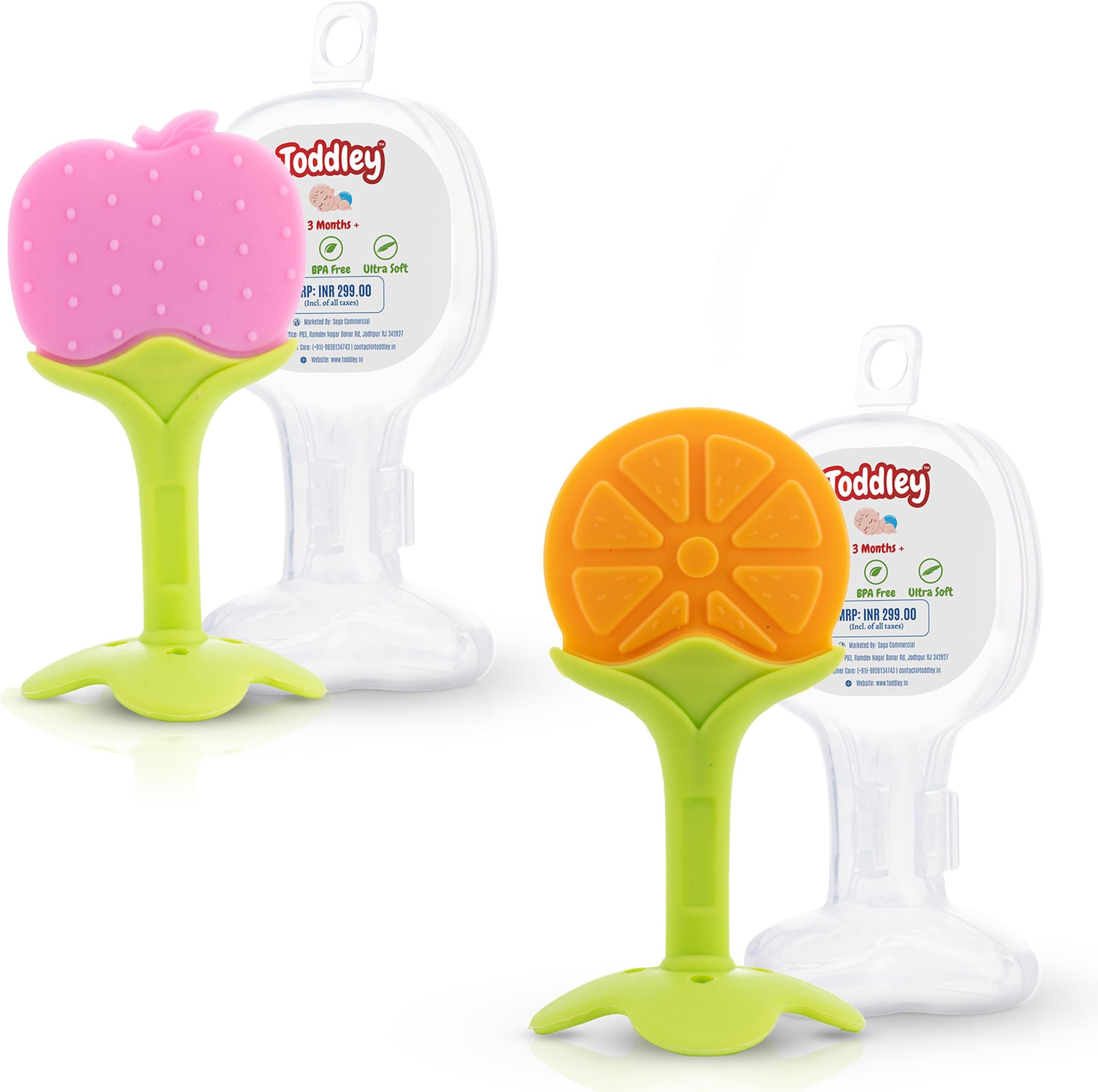 Buy Silicone Baby Teething Fruit Shape Toy for 0-12 Months | BPA-Free ...