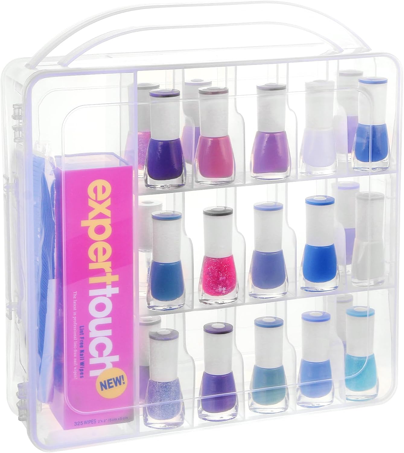 Amazon.com: TOSAMZOO Nail Polish Holder Organizer with Lid and Handle ...