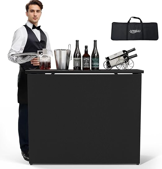 Amazon.com: VINGLI 45" Commercial Portable Bar Table for Events, Mobile ...
