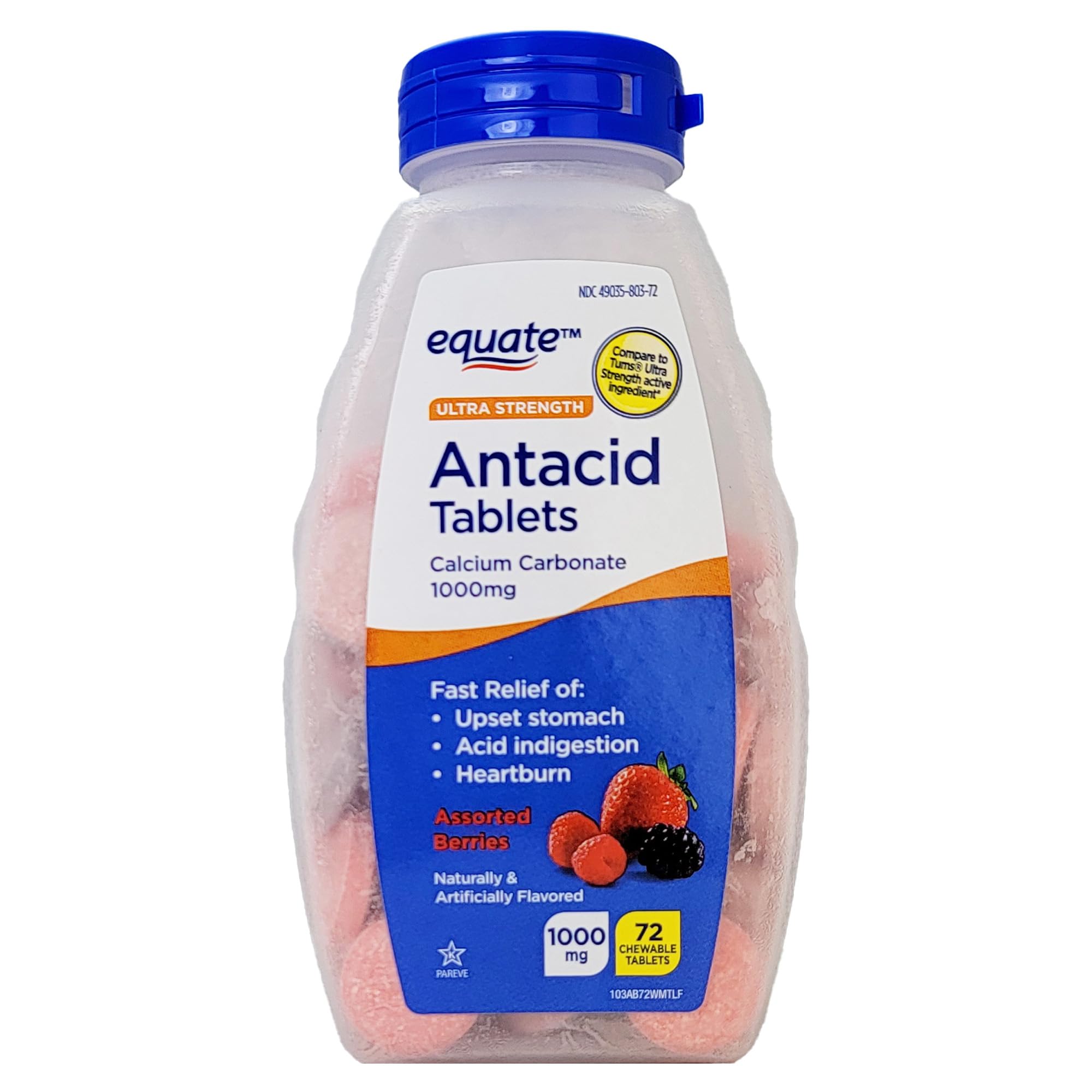 Amazon.com: Ultra Strength Antacid Tablets - Calcium Carbonate 1000mg ...