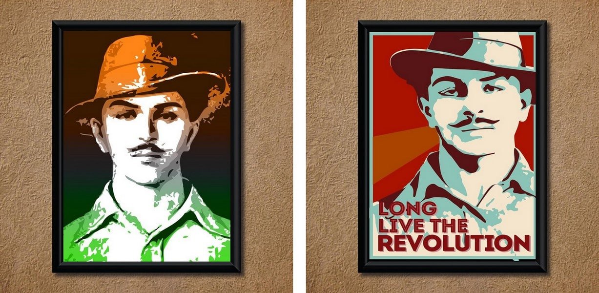 Legendary Bhagat Singh Wall Poster (with PVC Frame) (Combo) : Amazon.in ...