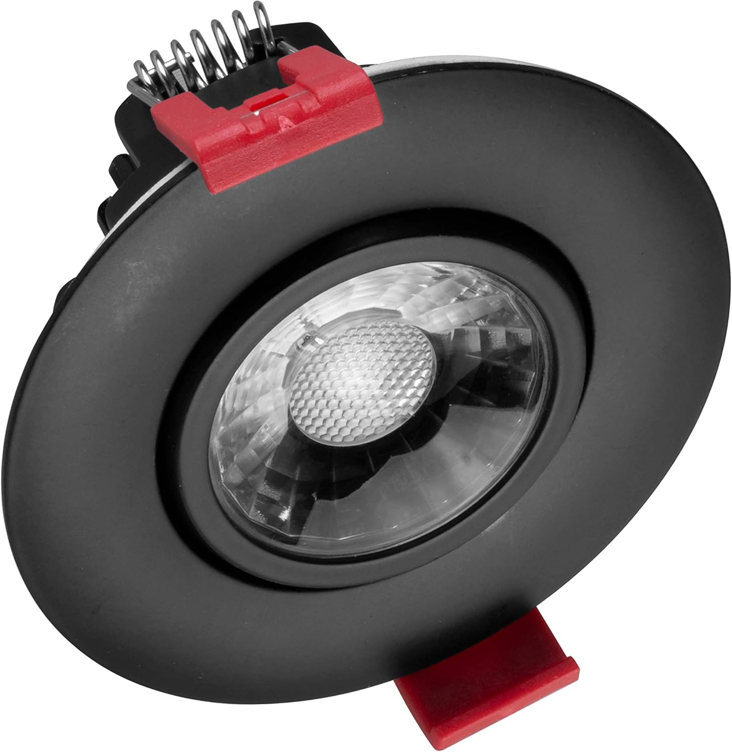 NICOR Lighting 3 inch LED Gimbal Recessed Downlight in Black, 4000K ...