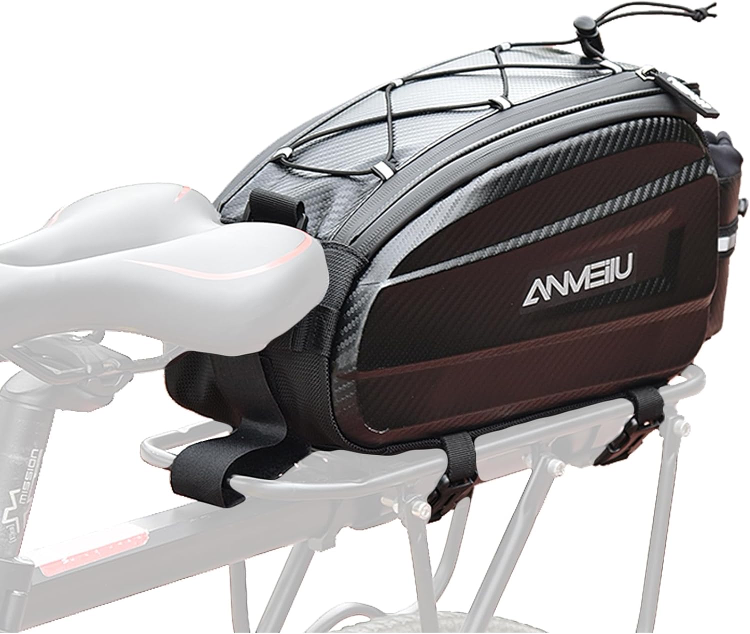 Amazon.com: ANMEILU Bike Rack Bag Bicycle Trunk Pannier Bag 6L Waterproof Bike Rear Rack Bag ...