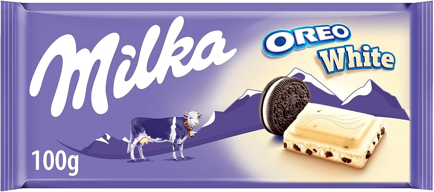 Milka - White Chocolate with Alpine Milk and Oreo Cookies - G Tablet ...