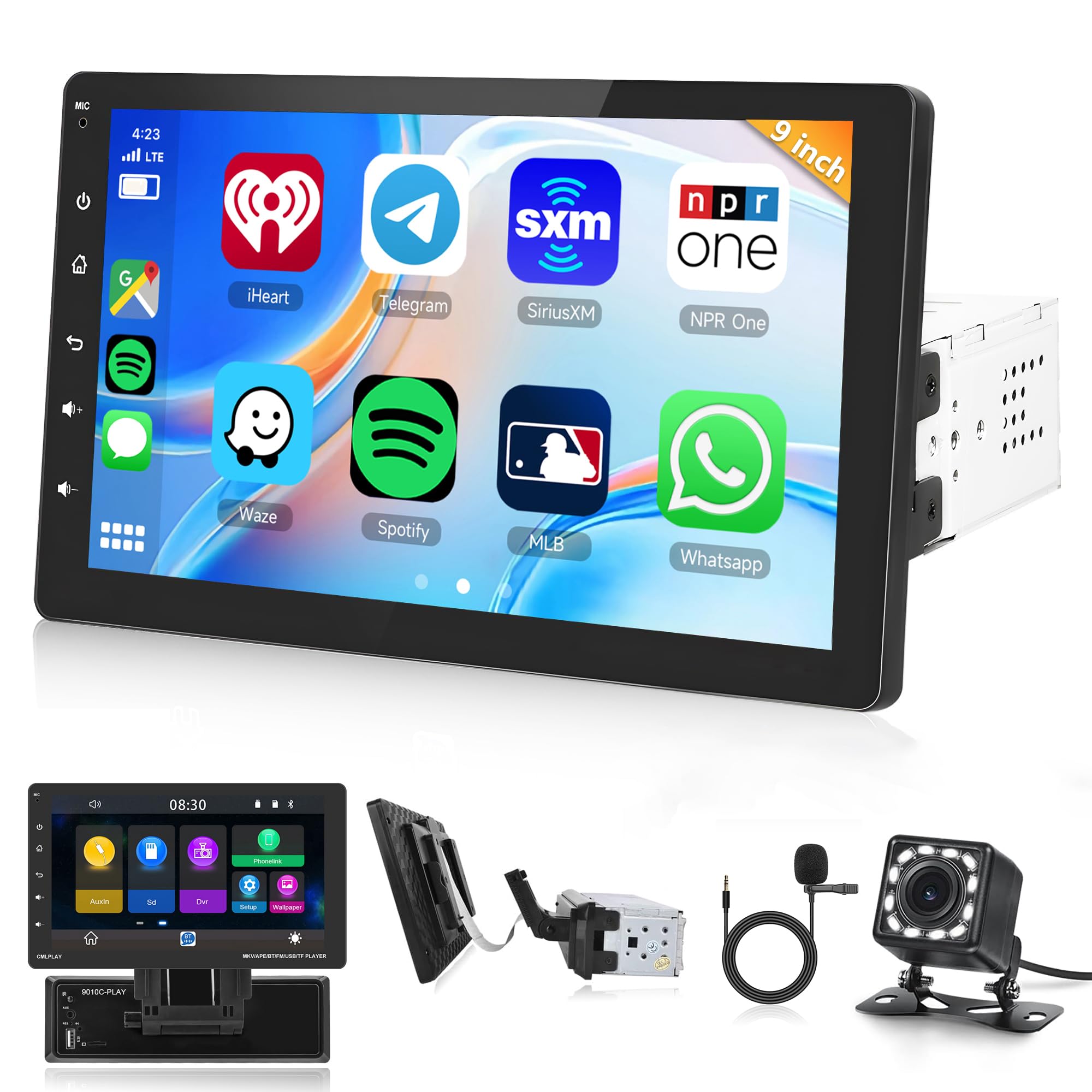 Amazon.com: Single Din Car Stereo Touchscreen with CarPlay and Android ...