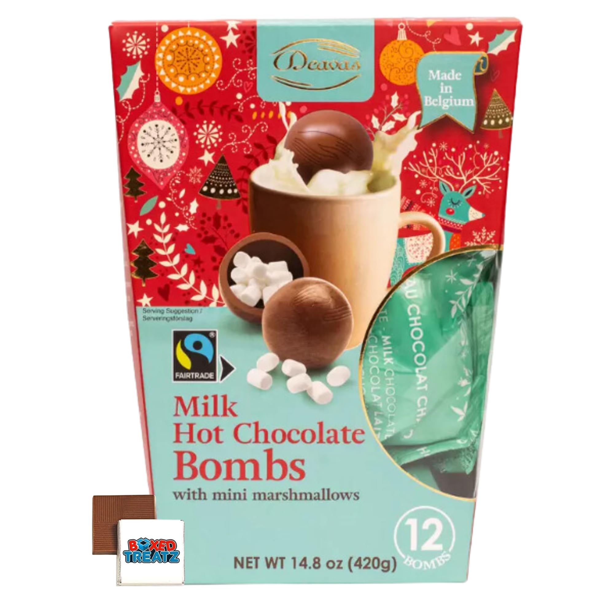 Milk Hot Chocolate Bombs - 12 Pack of Rich Chocolate Melts, Perfect for ...