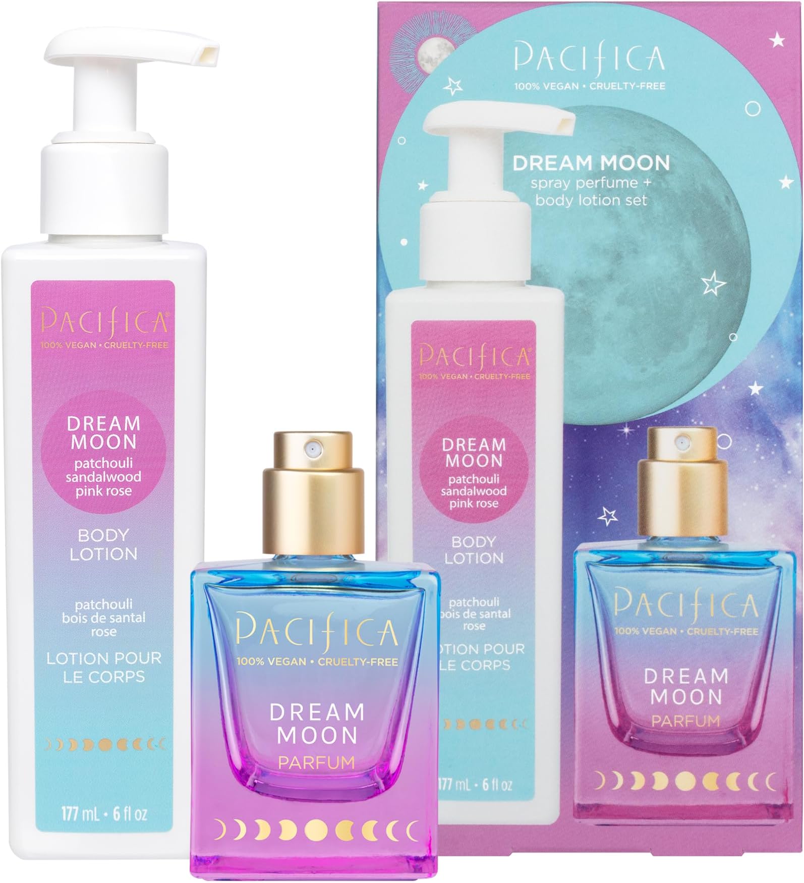 Amazon.com : Pacifica Beauty Dream Moon Spray Perfume and Body Lotion ...