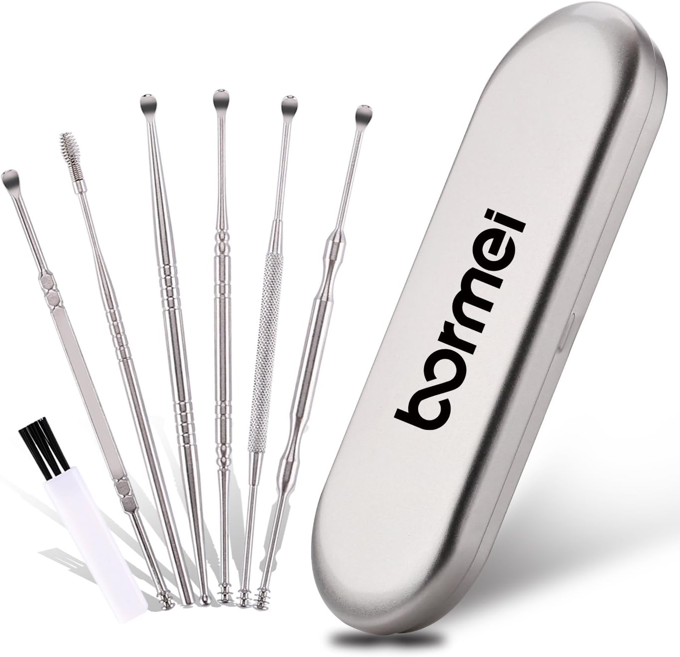 Amazon.com: BORMEI (6pcs) Ear Pick Earwax Removal Kit with Storage Box ...