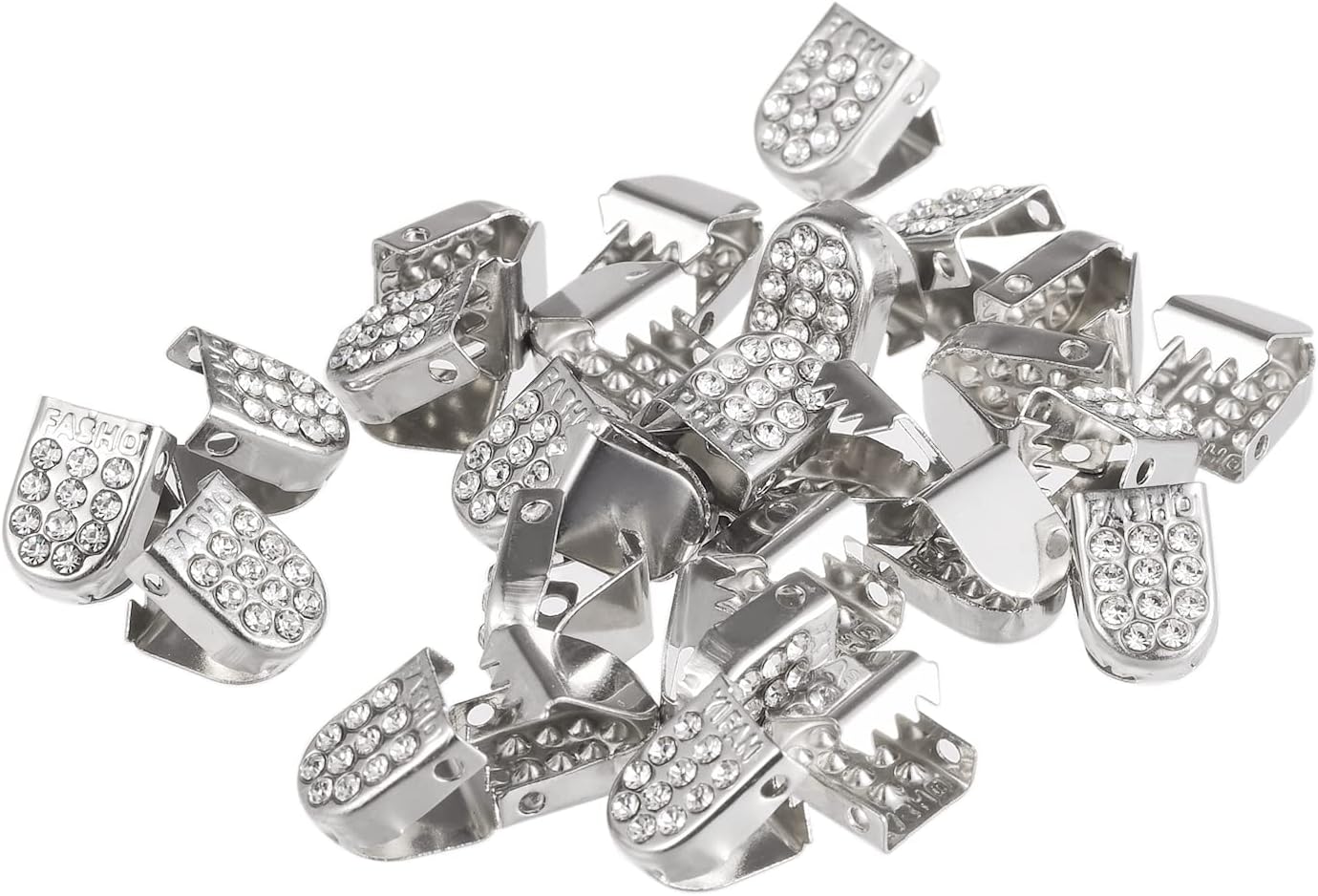 Amazon.com: uxcell Shoelace End Clips 10x7mm Brass No Tie Shoe Lace ...