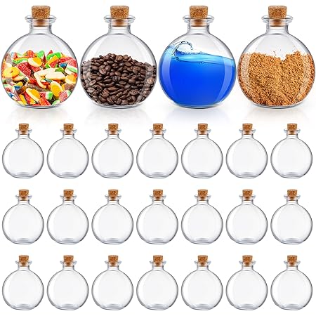 Amazon.com: Magic Season Decorative Glass Bottles with Cork Stoppers (9 ...