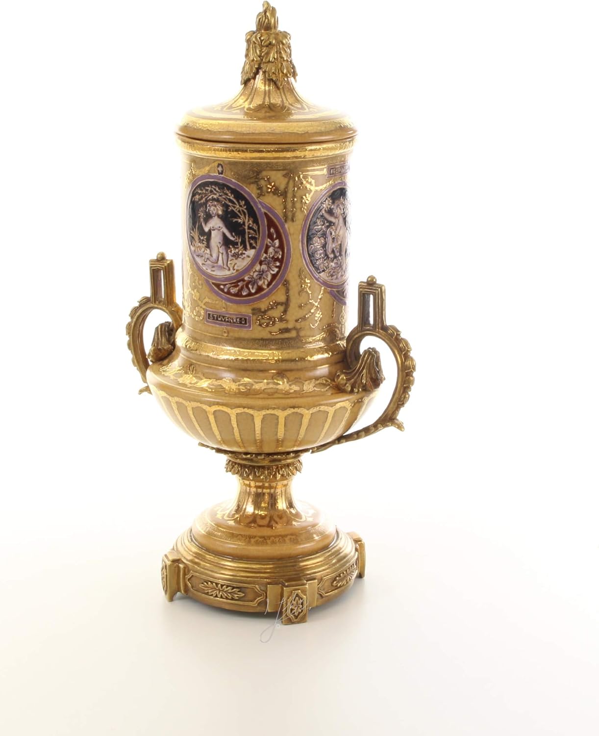 Amazon.de: luxoriöser Tafelaufsatz Prunk-Vase Deckelvase Gefäß Antik ...