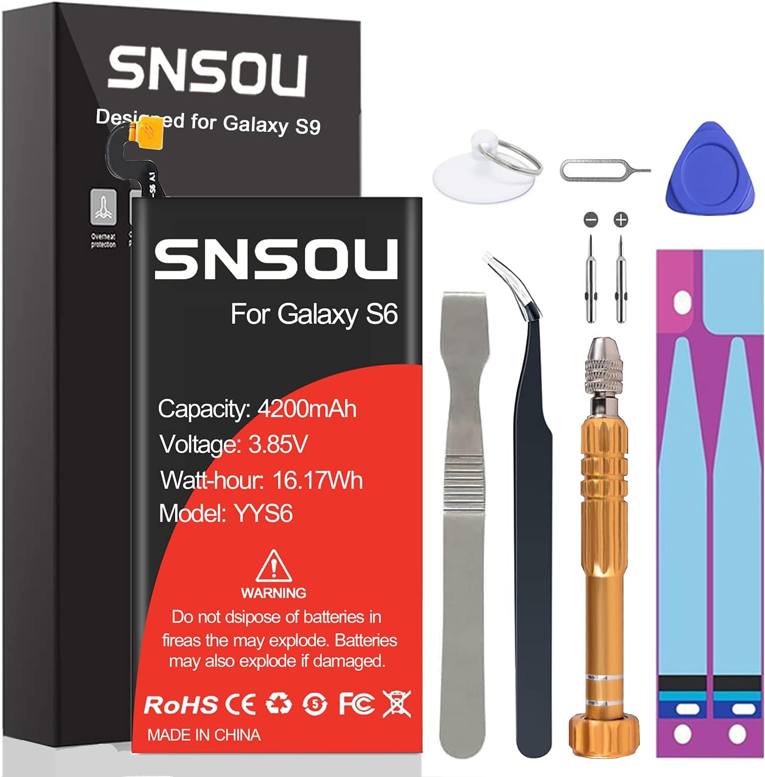 Amazon.com: Galaxy S6 Battery, [Upgraded] 4200mAh EB-BG920ABE ...