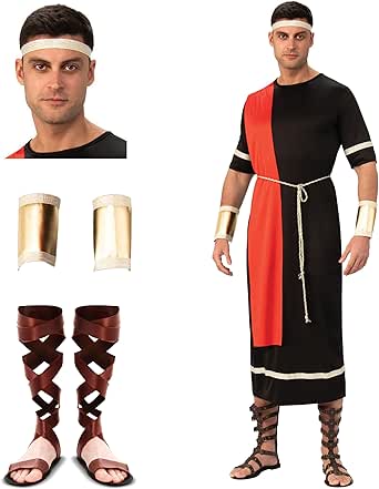 Bella Dox Men's Ancient Roman Greek Caesar Outfits Historical Warrior ...