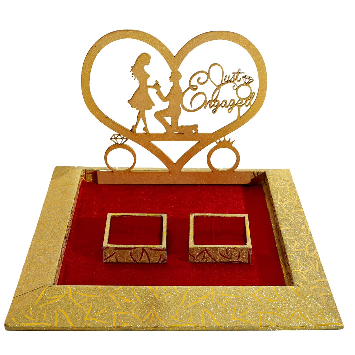 Buy Wedding Vibes wooden engagement Ring Ceremony Platter Online at Low ...