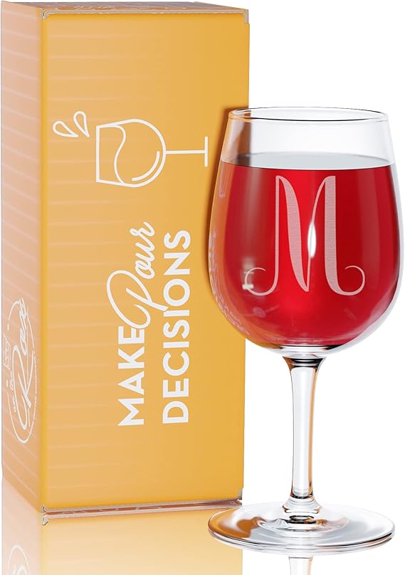 Amazon.com | On The Rox Drinks Monogrammed Gifts for Women - A-Z ...