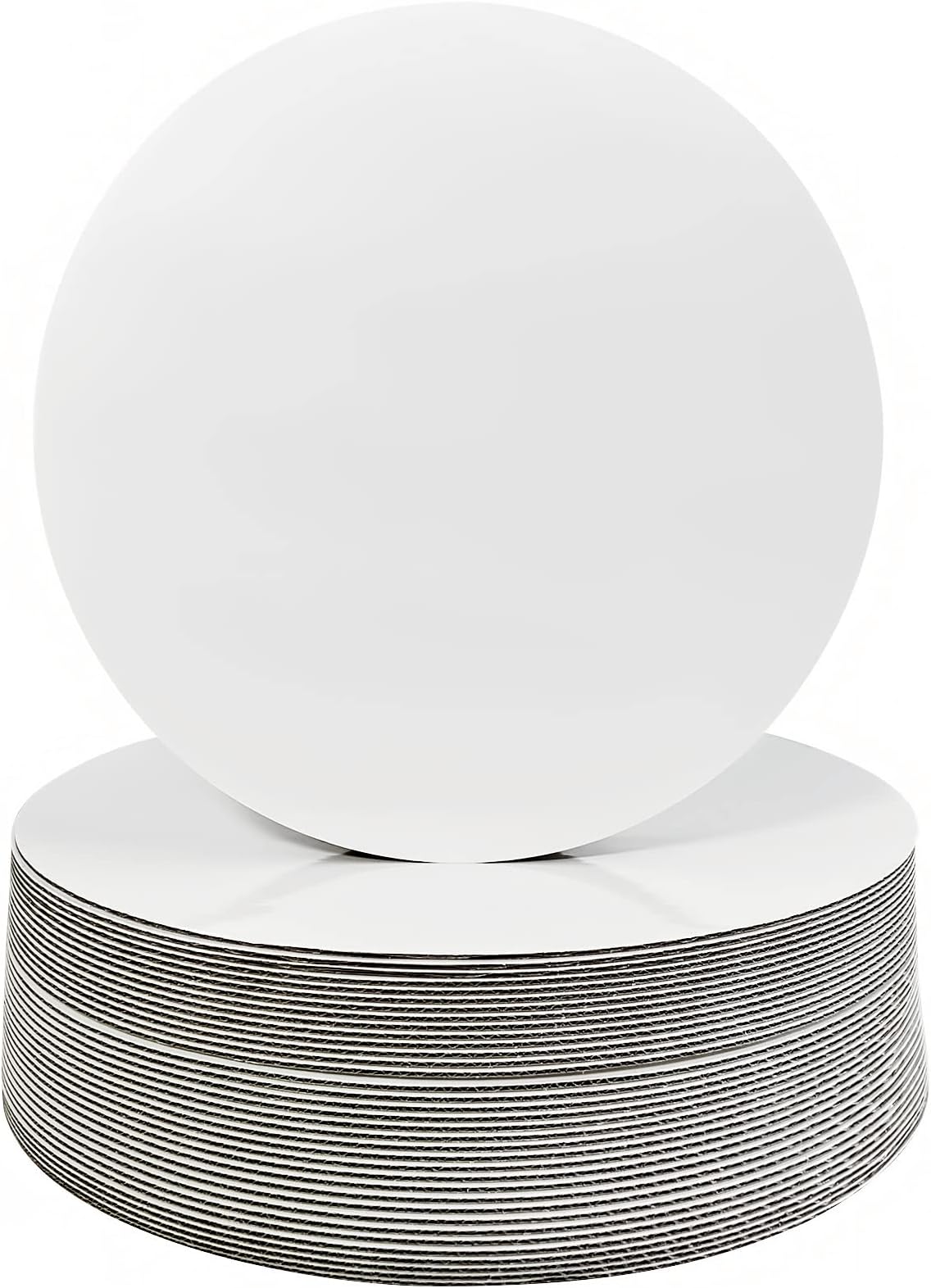 Amazon.com | Sparkle and Bash White Foil Cake Boards, Scalloped ...