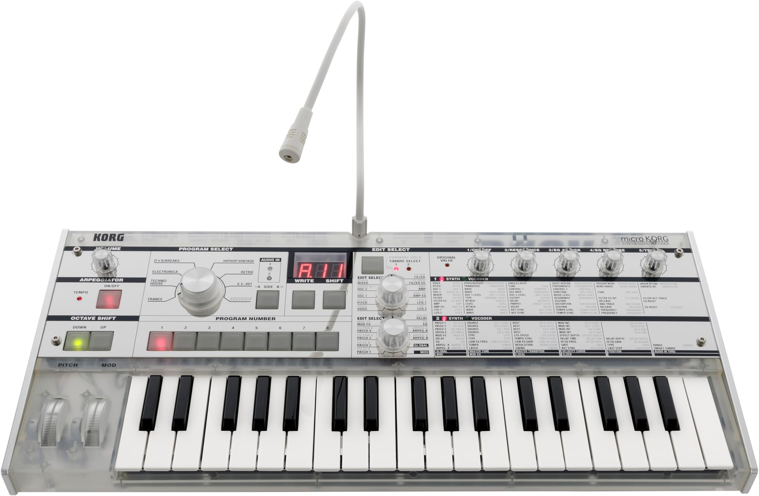 Amazon.com: Korg - MicroKorg Crystal - Synthesizer/Vocoder - 20th ...