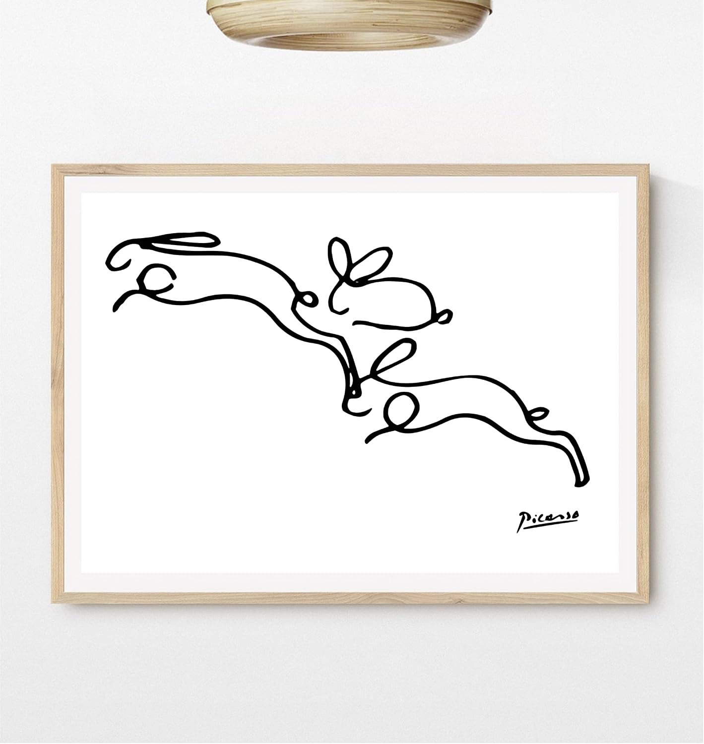 Amazon.com: Wall Art Decoration Picasso Drawn Lines Drawing Poster ...