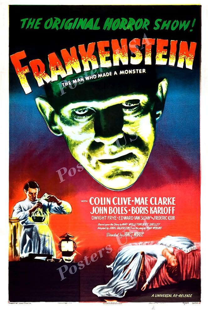 Amazon.com: Posters USA Frankenstein GLOSSY FINISH Movie Poster ...