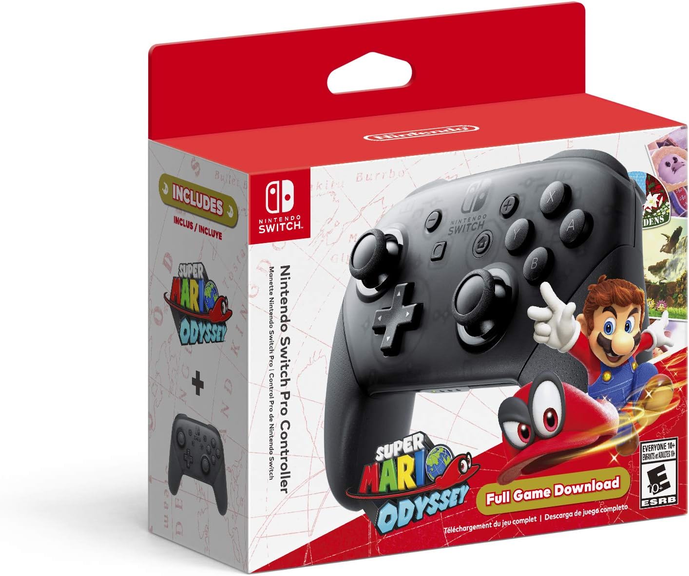 Nintendo Switch Pro Controller with Super Mario Odyssey Full Game ...