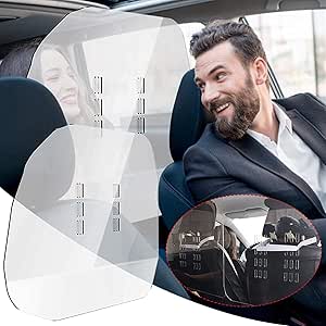 2PCS Car Sneeze Guard Shield Protective Plexiglass Partition for Taxi ...