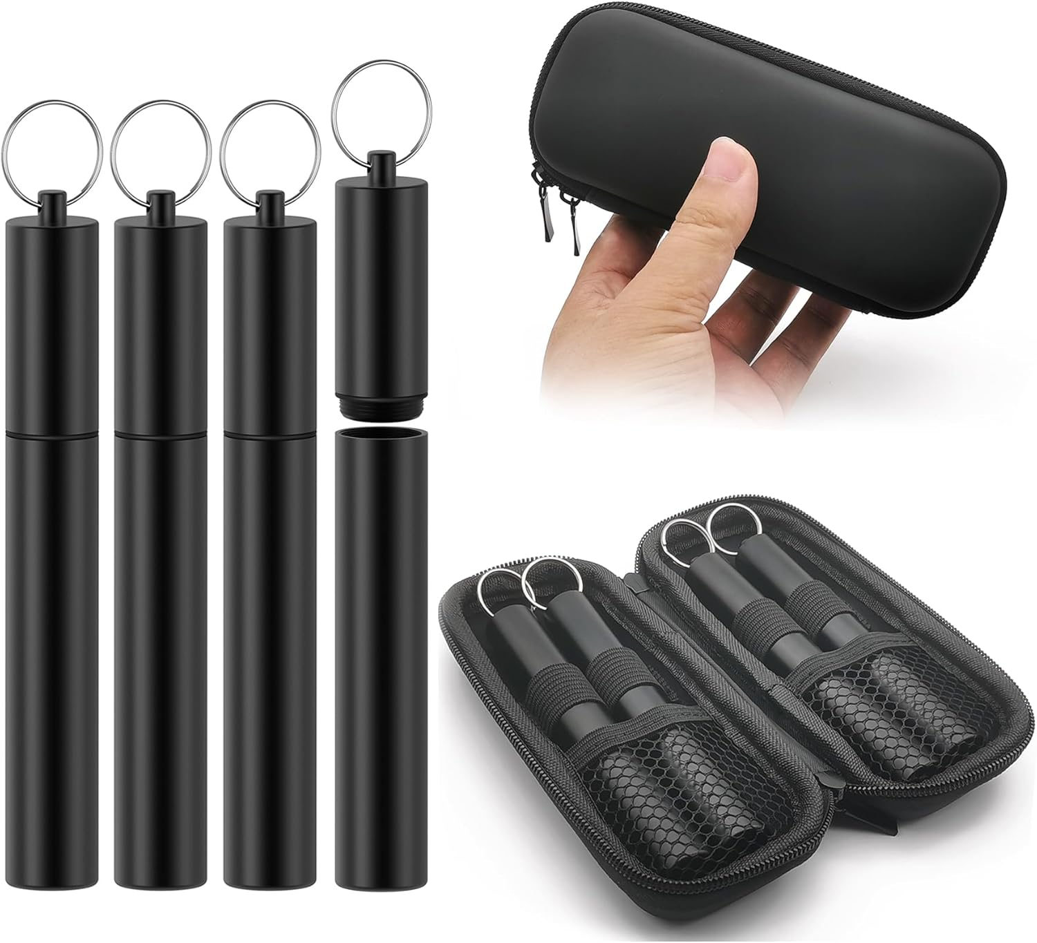 Amazon.com: CUMFYHOUS 4-Pack Aluminum Metal Tube Container with ...