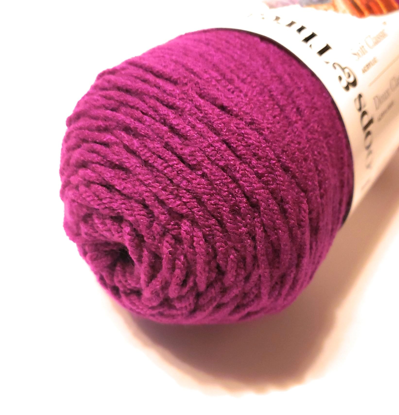 Amazon.com: Soft Classic Yarn by Loops & Threads - 354 Yards - Raspberry