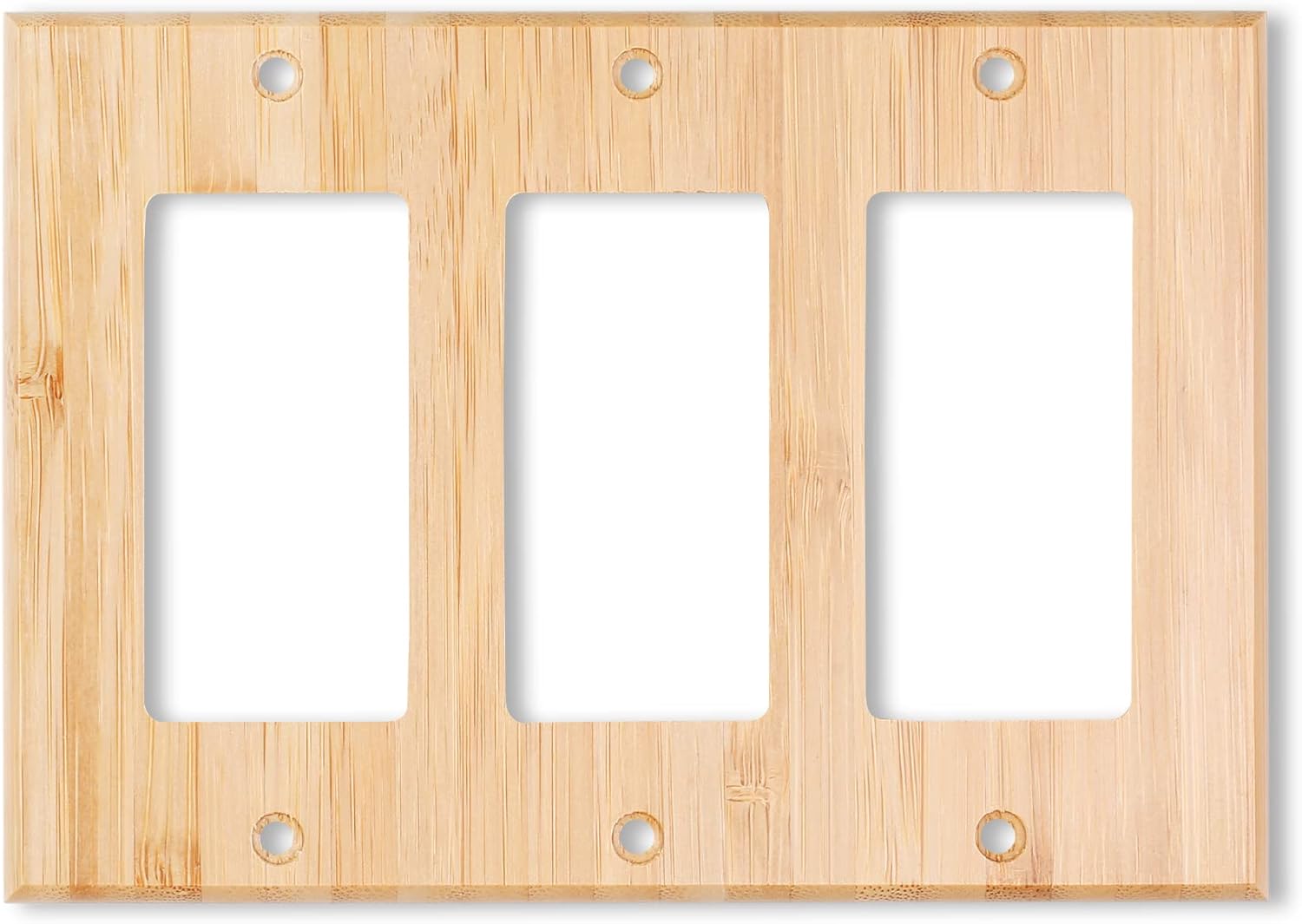 Solid Wood Triple Rocker Light Switch Plate 4.5" X6.3" Bamboo Light ...