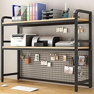 Amazon.com: Countertop Hutch Bookshelf - Industrial Computer Desk ...