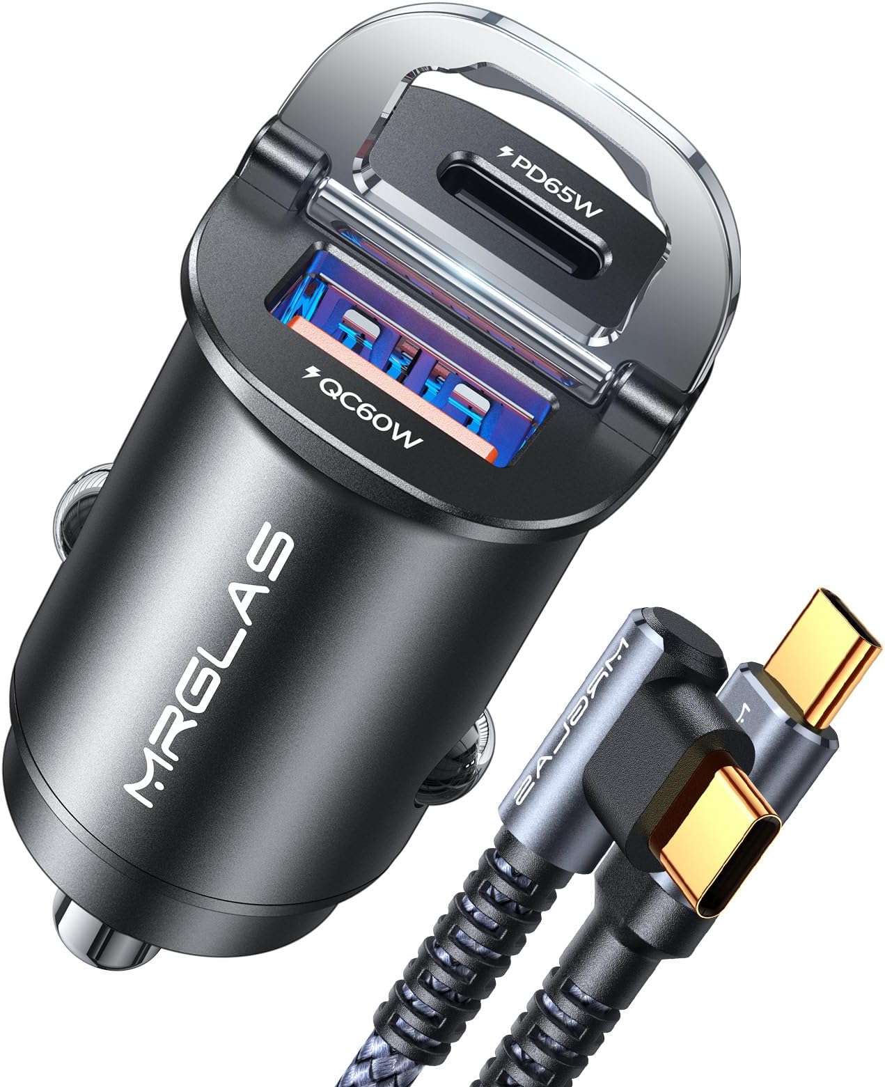 Amazon.com: 【Upgraded】 125W USB C Car Charger Super Fast Charging ...